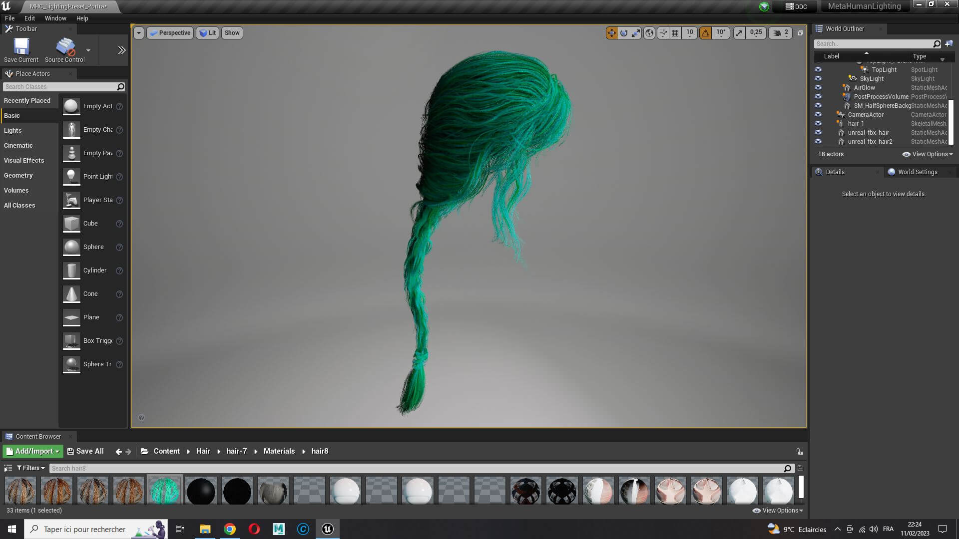 Female Hair Braid - 3D Model by khaloui