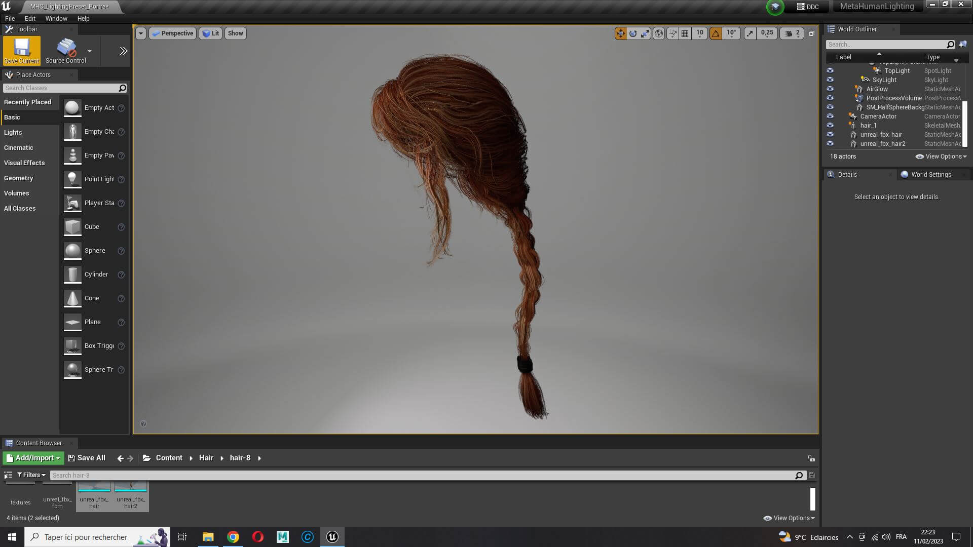 Female Hair Braid - 3D Model by khaloui