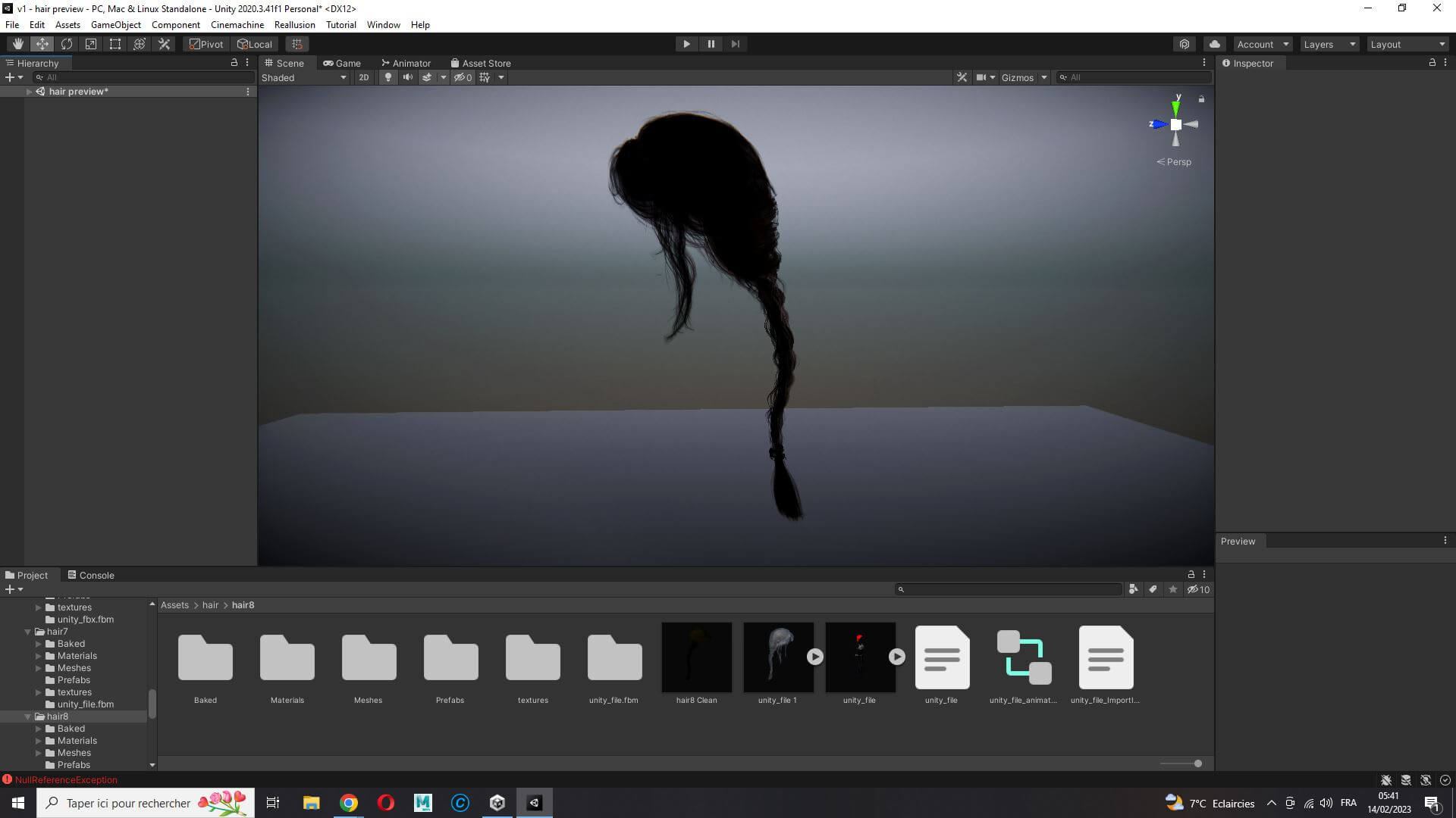 Realistic Female Hair Braid Low Poly - 3D Model by khaloui