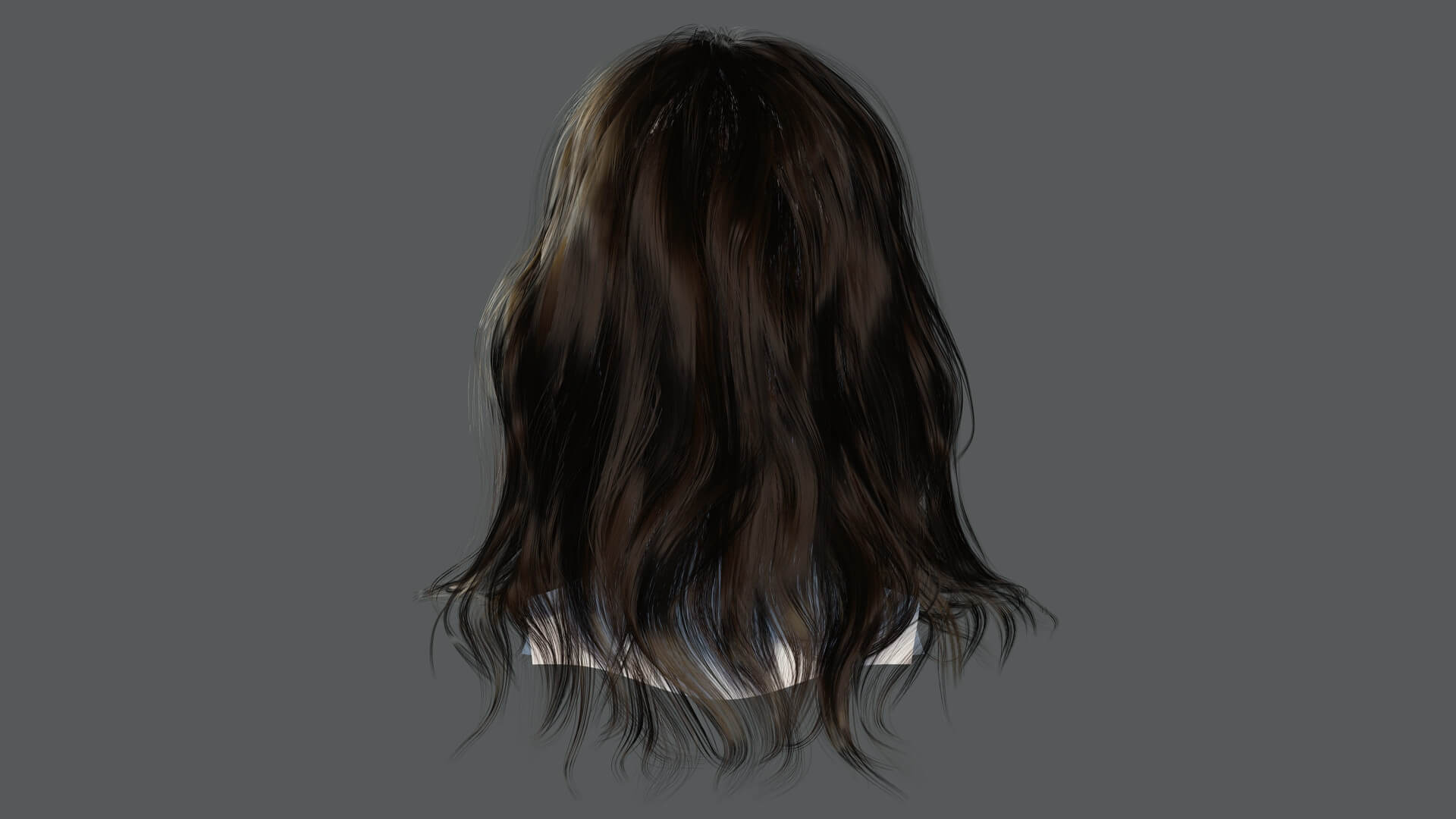 Female Hair 11 - 3D Model by khaloui