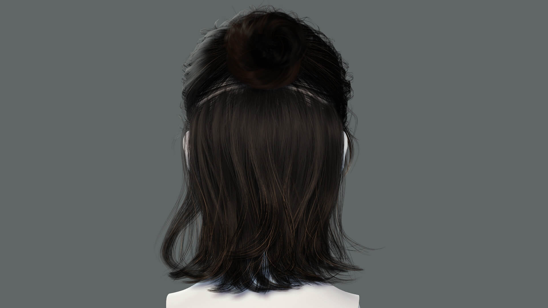 Female Hair 2 - 3D Model by khaloui