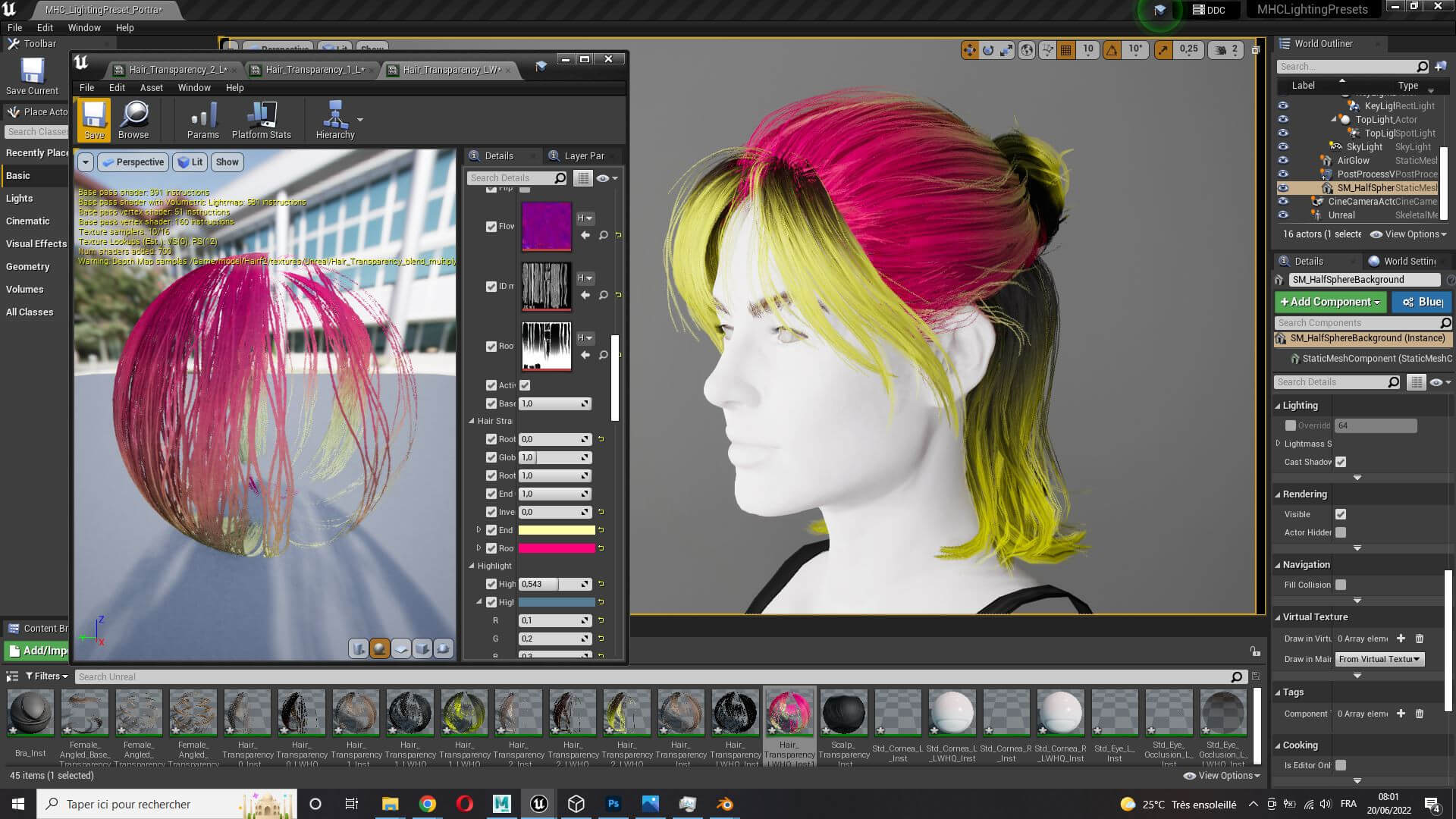 Female Hair 2 - 3D Model by khaloui