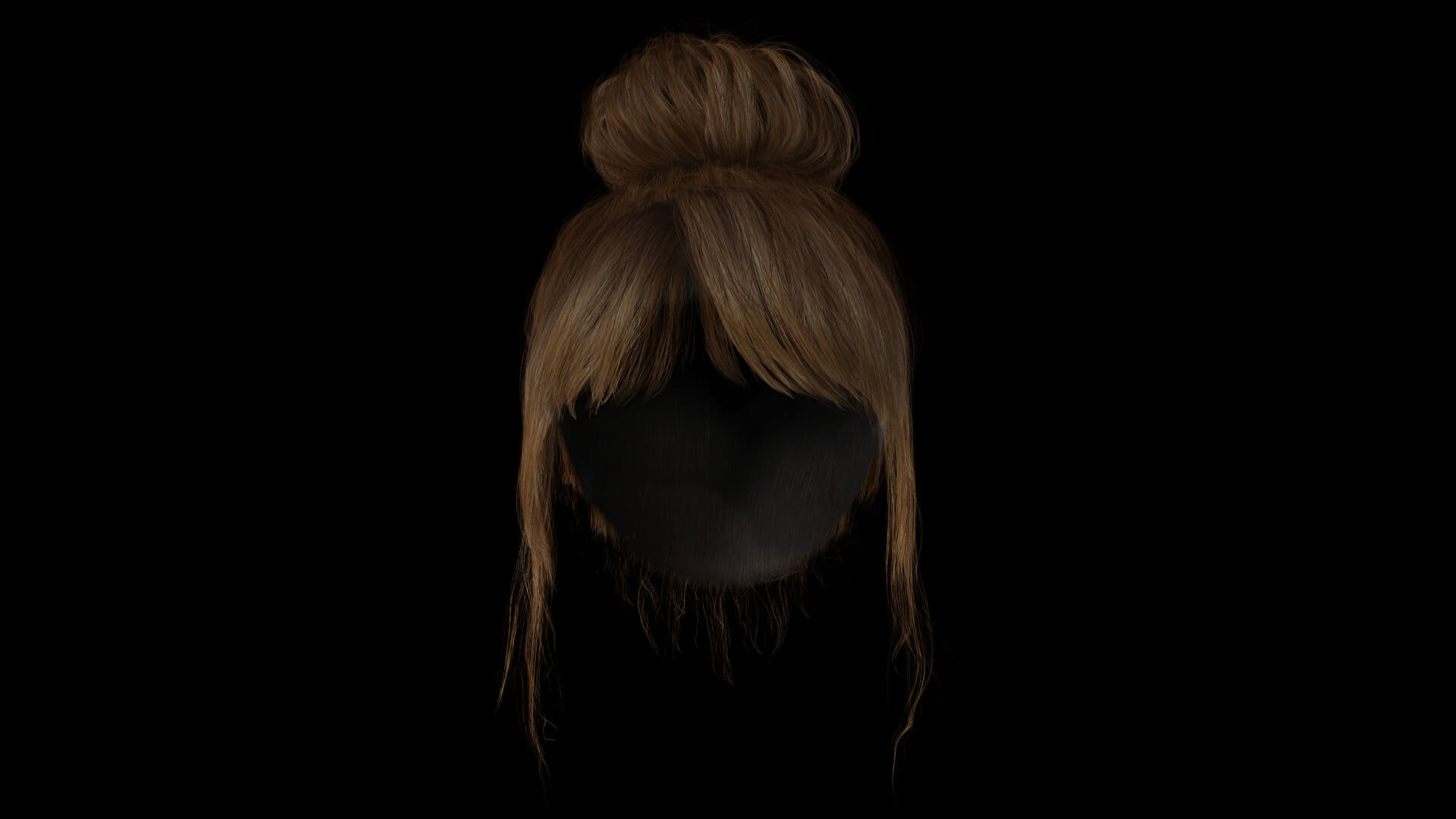 Female Hair Colorable - 3D Model by khaloui