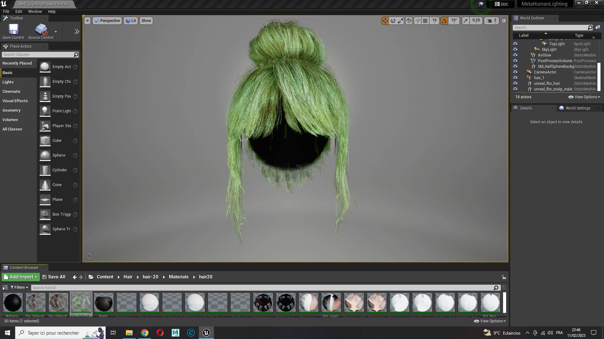 Female Hair Colorable - 3D Model by khaloui