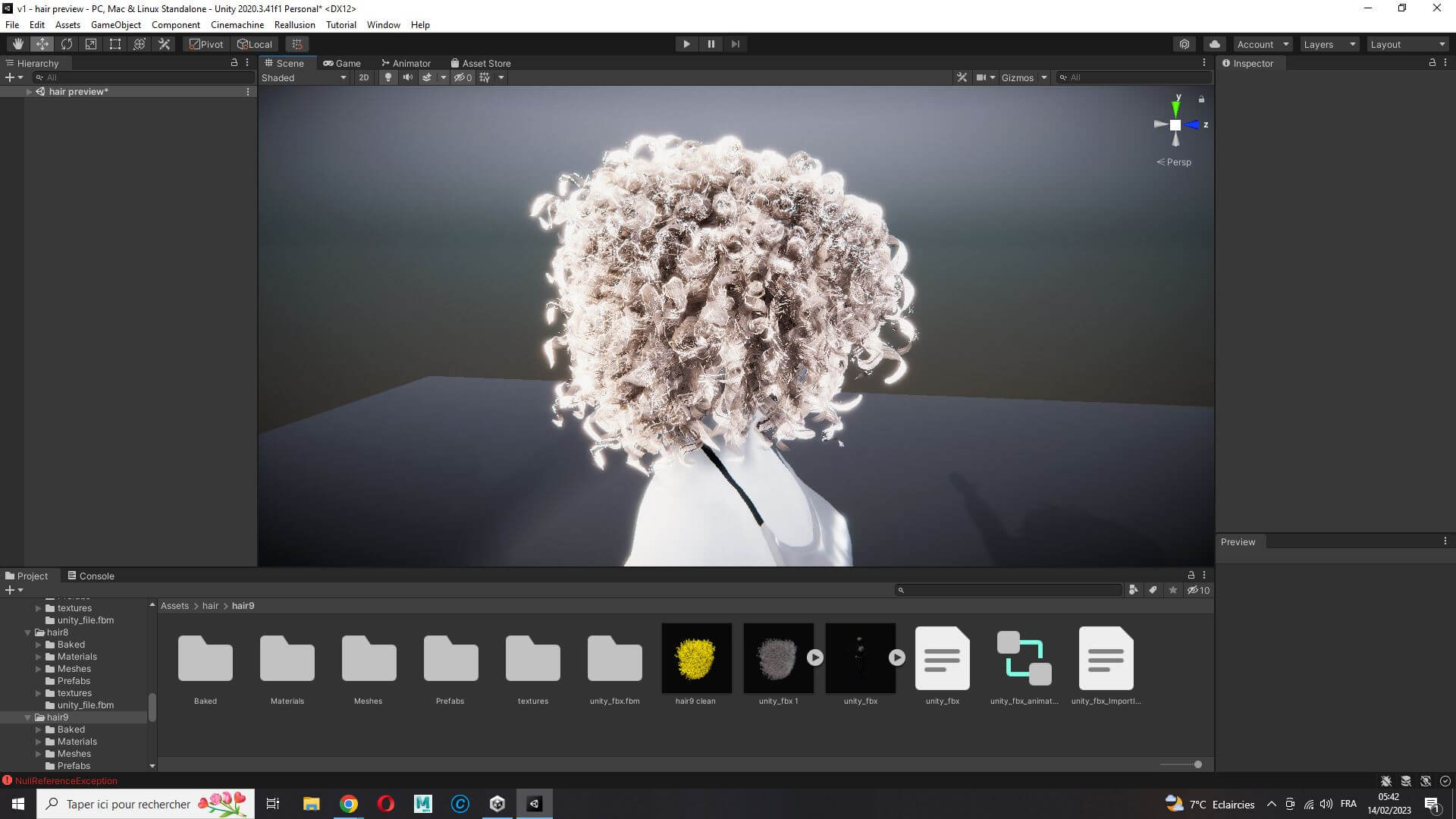 Realistic Female Hair Curly Low Poly - 3D Model by khaloui