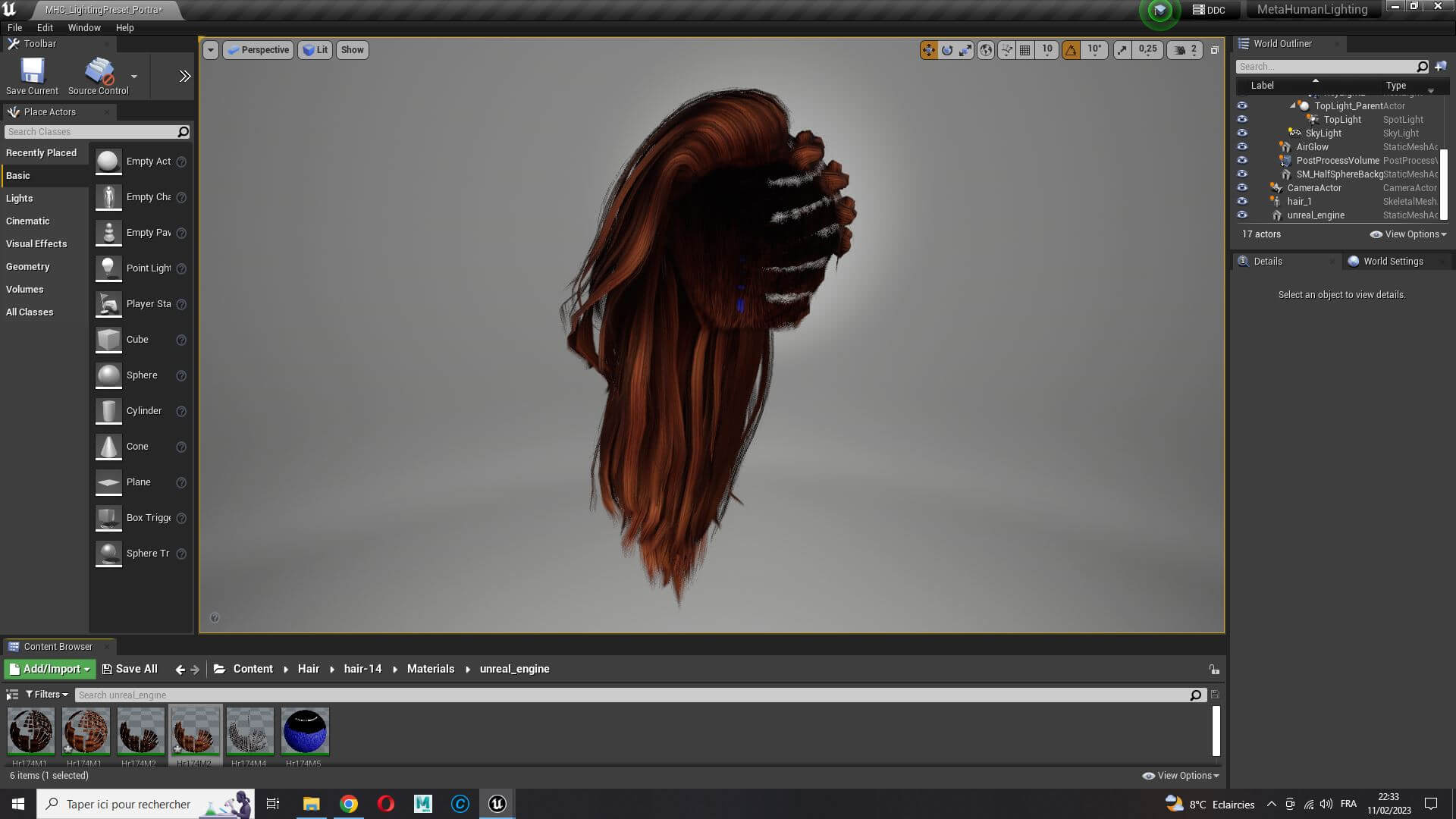 Realistic Female Hair Game Cards Low Poly - 3D Model by khaloui