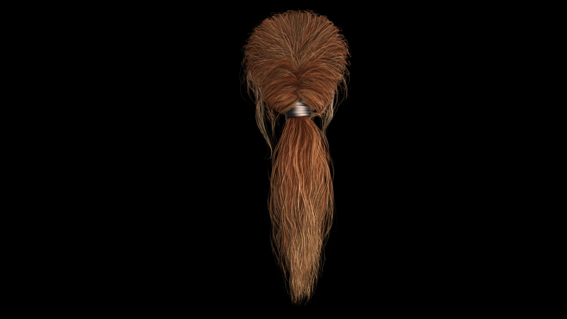 Realistic Female Hair Long Tail Low Poly - 3D Model by khaloui