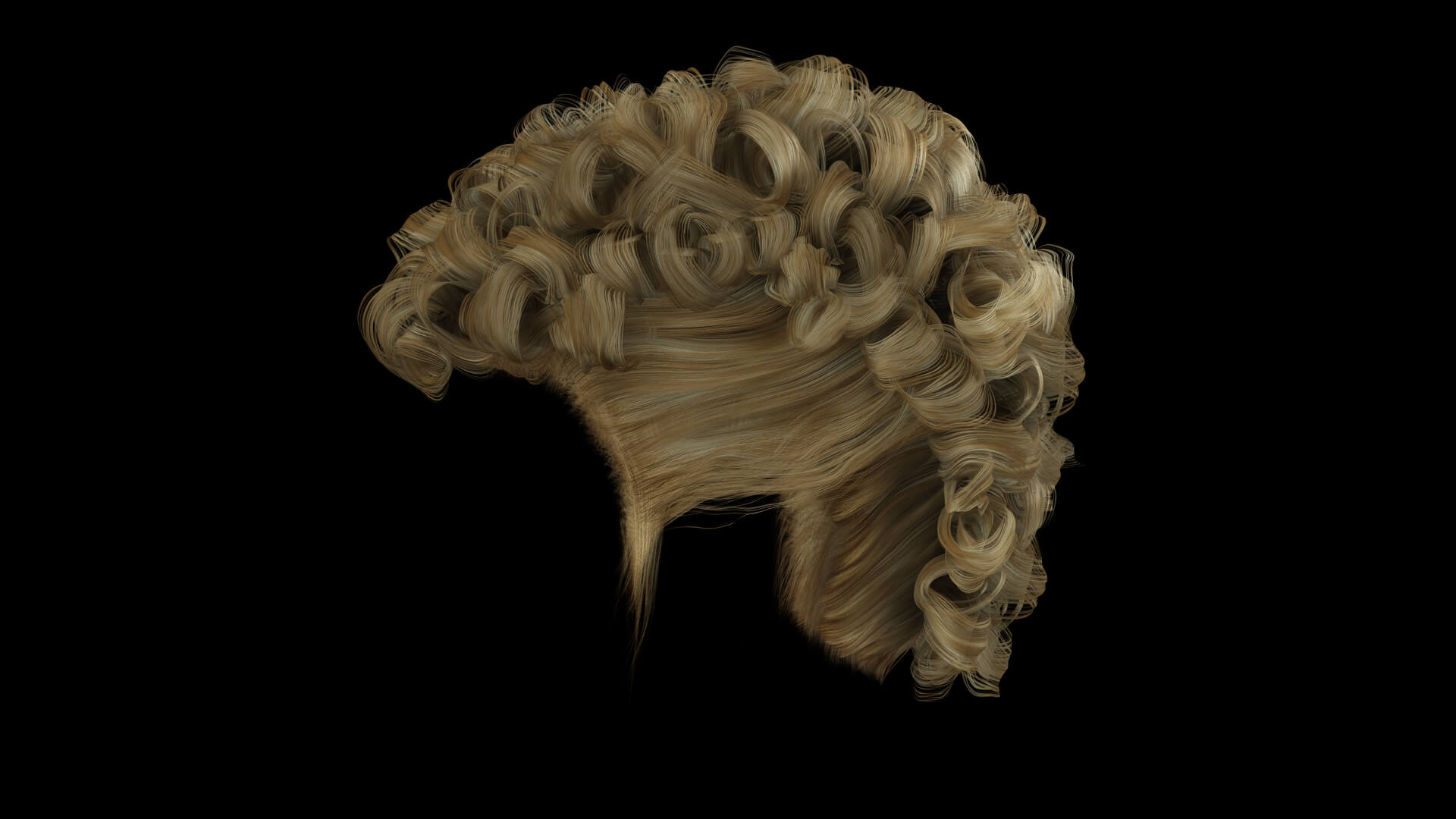 Realistic Female Hair Modern - 3D Model by khaloui