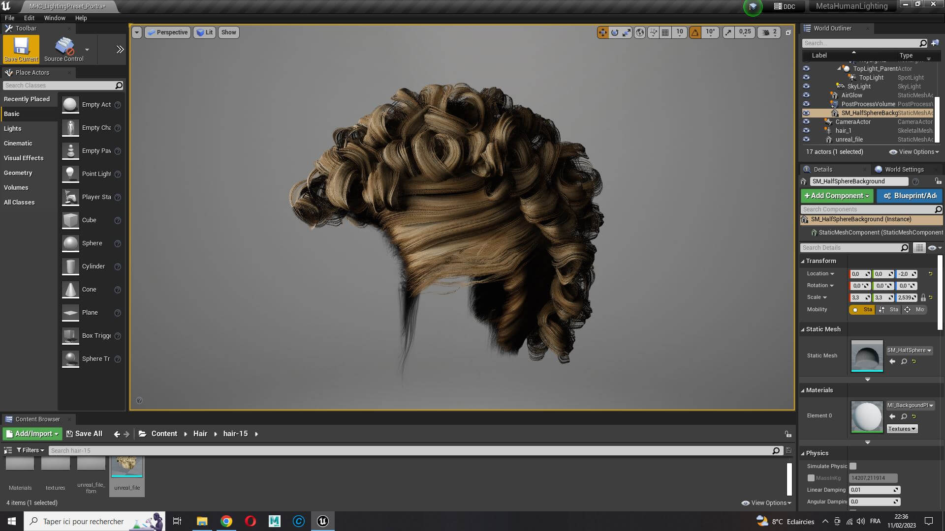 Realistic Female Hair Modern - 3D Model by khaloui
