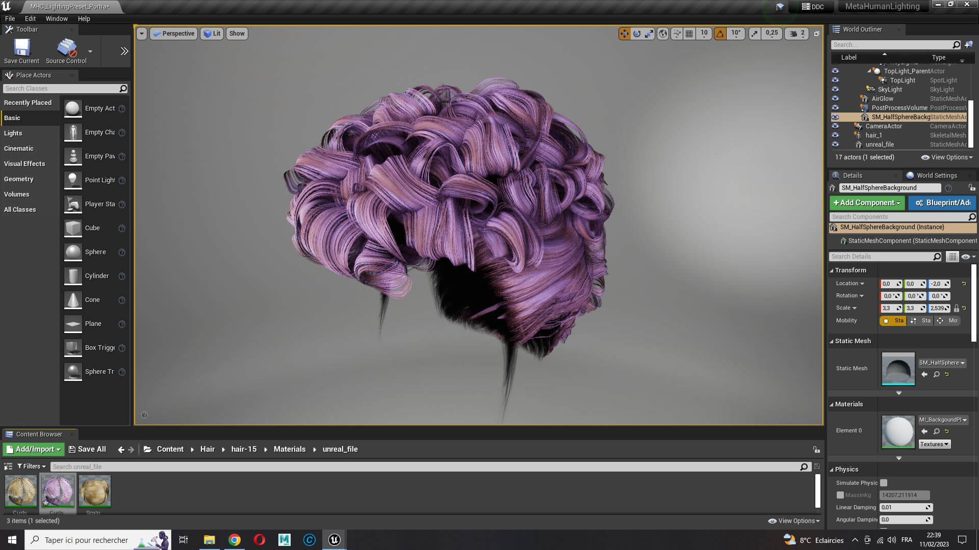 Realistic Female Hair Modern - 3D Model by khaloui