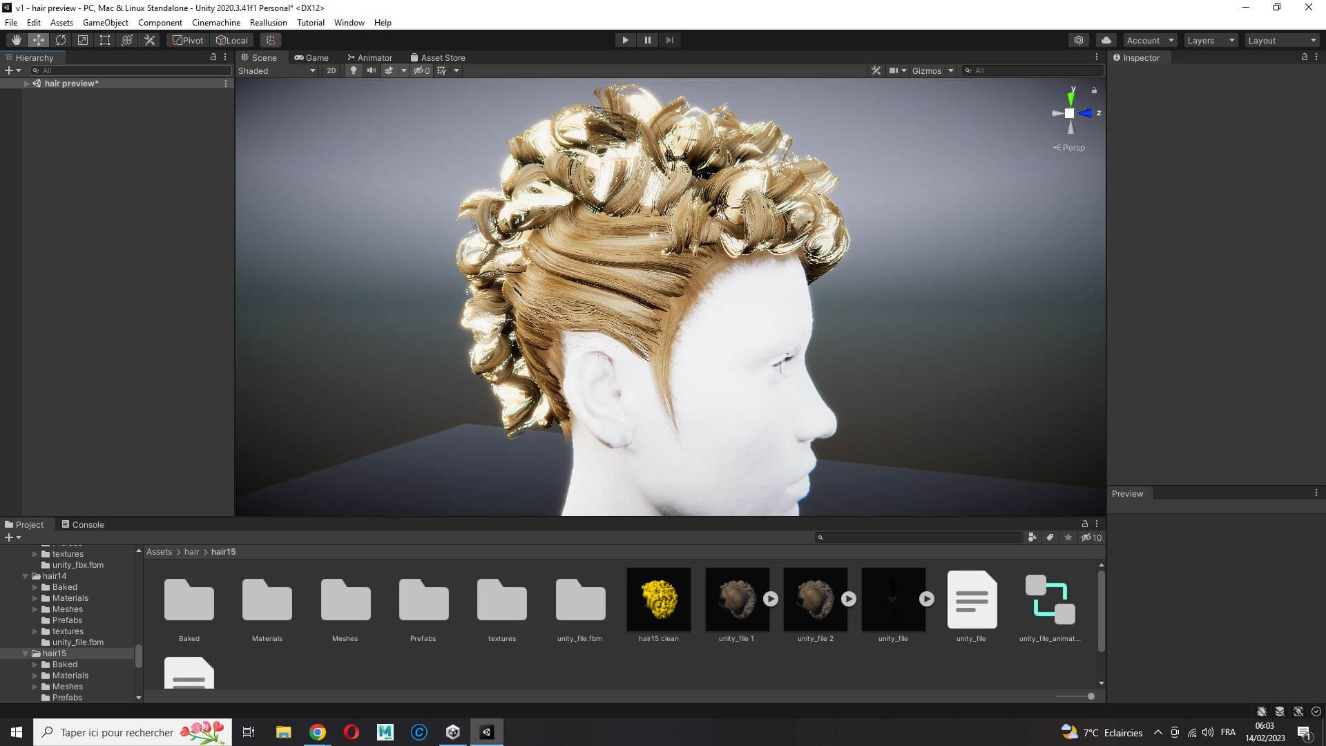 Female Hair Modern - 3D Model by khaloui