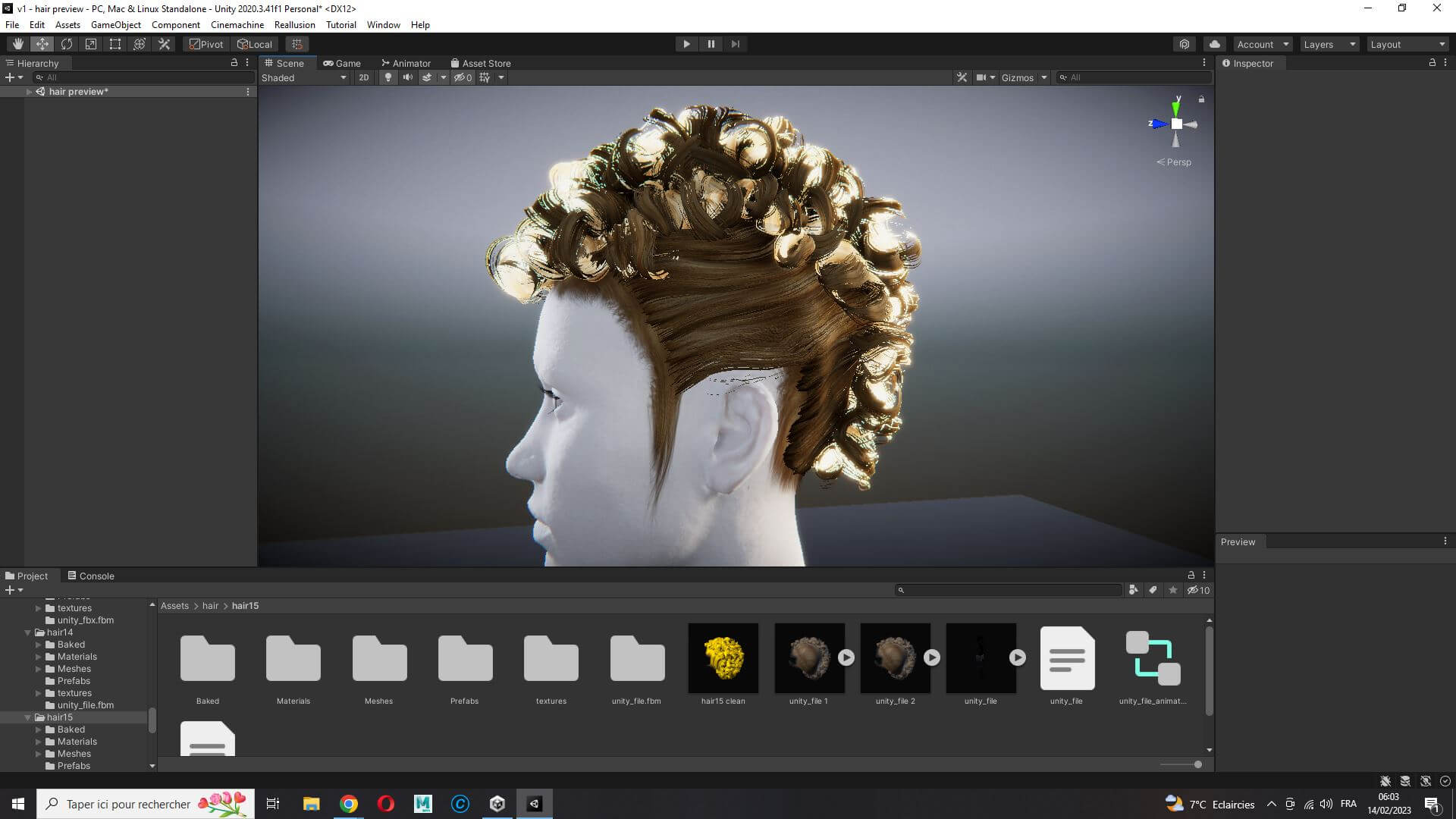 Female Hair Modern - 3D Model by khaloui