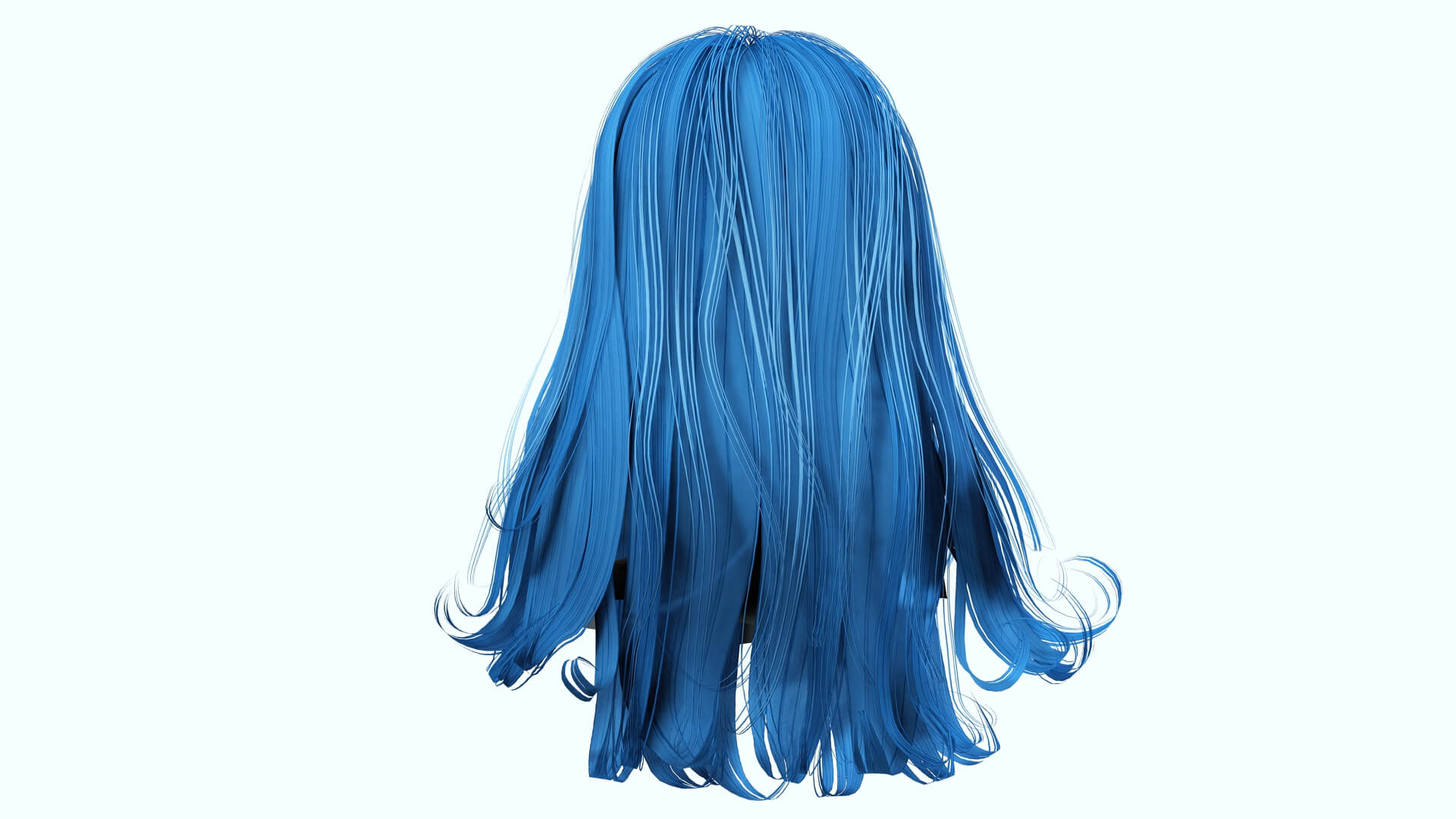 Realistic Female Hair - 3D Model by khaloui