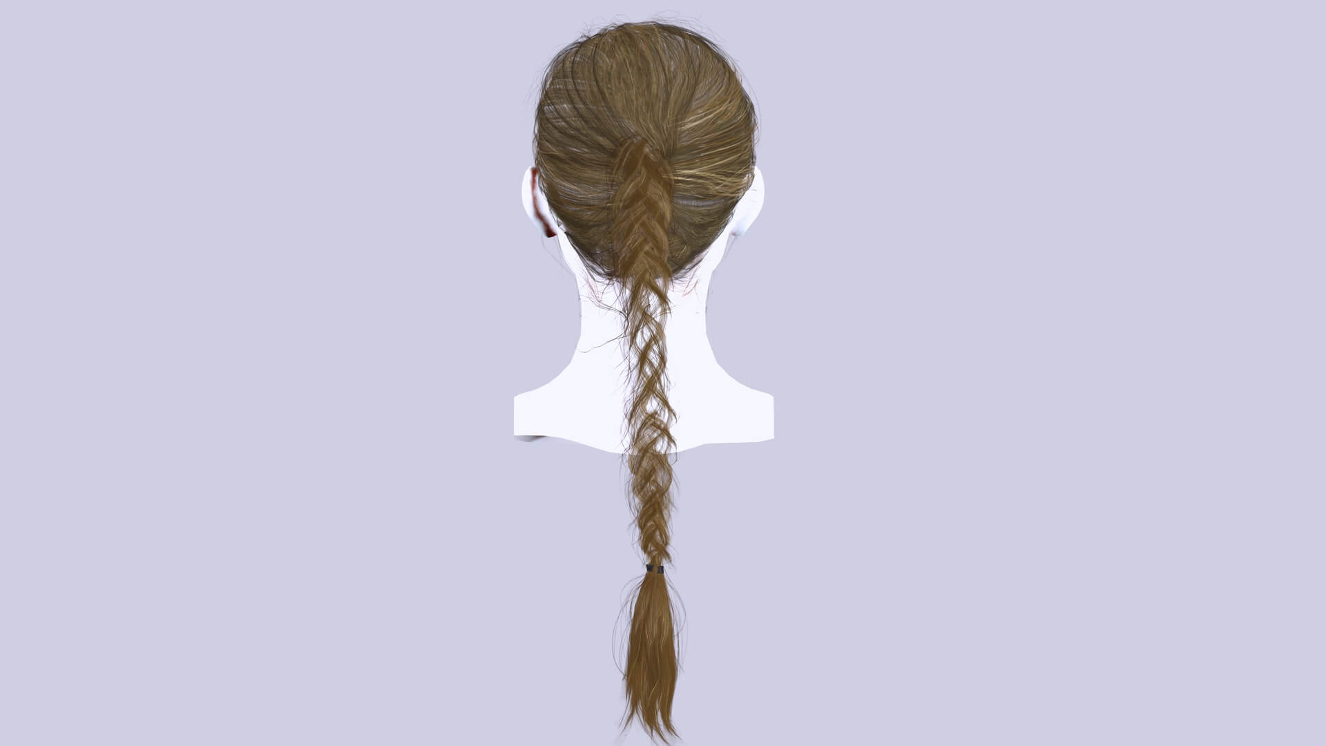 Realistic Female Hairstyle - Long Braid 3D Model by khaloui