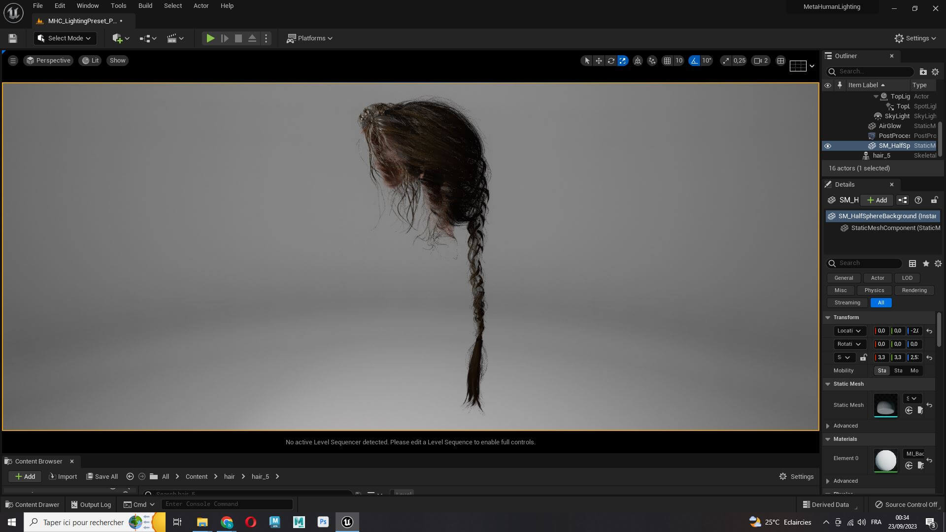 Female Hairstyle - Long Braid 3D Model by khaloui