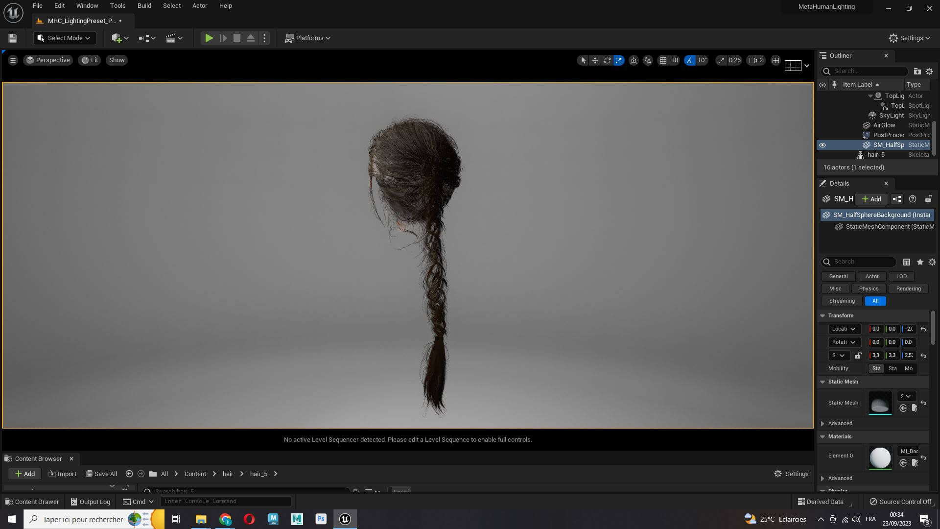 Realistic Female Hairstyle - Long Braid 3D Model by khaloui