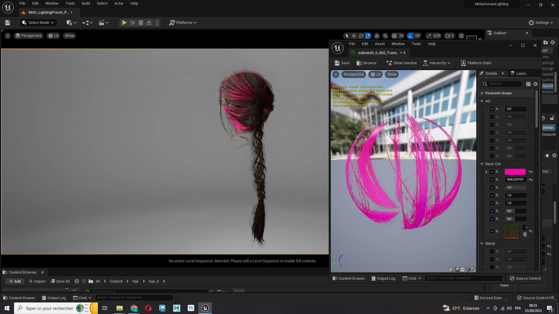 Realistic Female Hairstyle - Long Braid 3D Model by khaloui