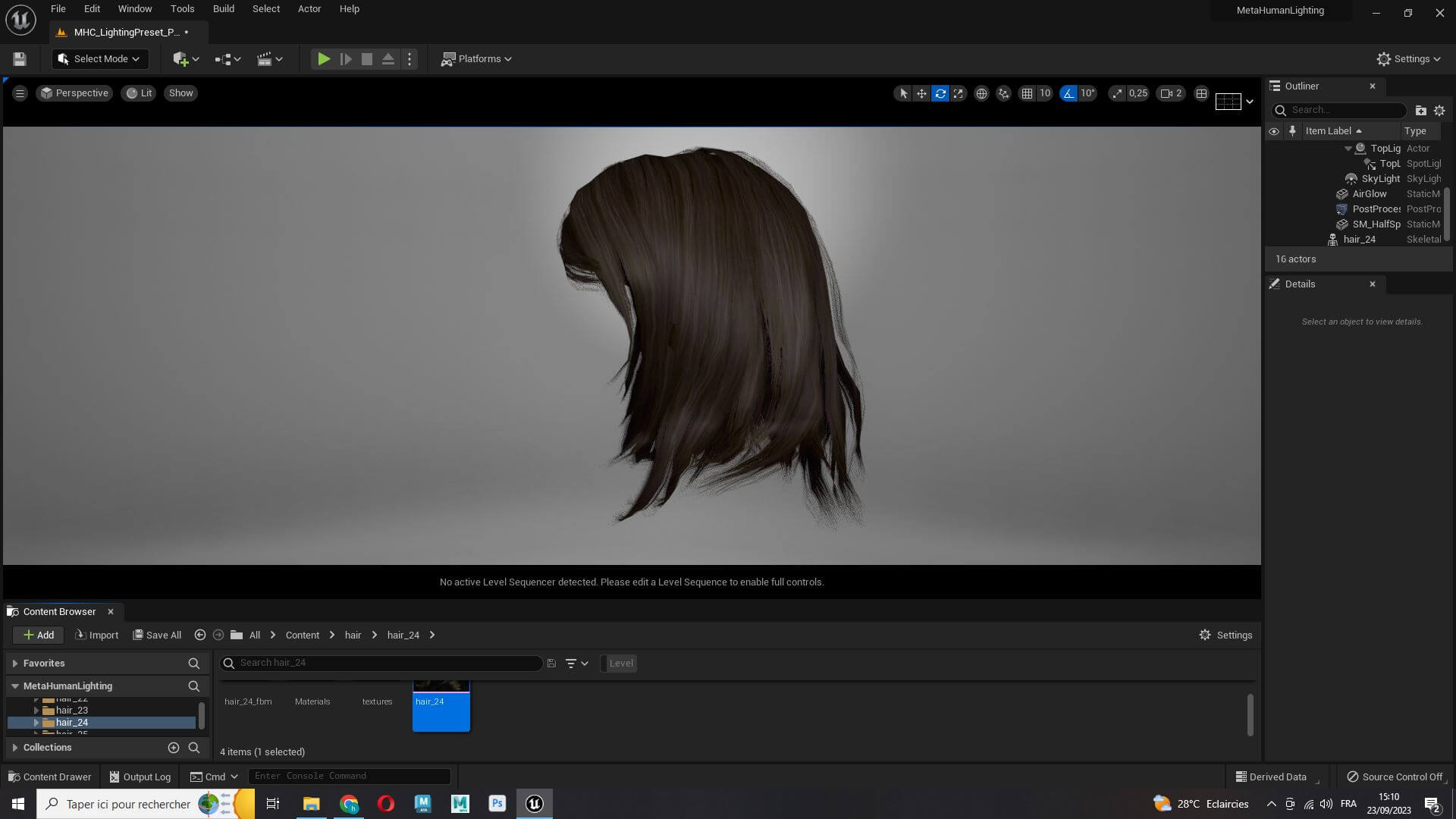 Realistic Female Hairstyle - 3D Model by khaloui