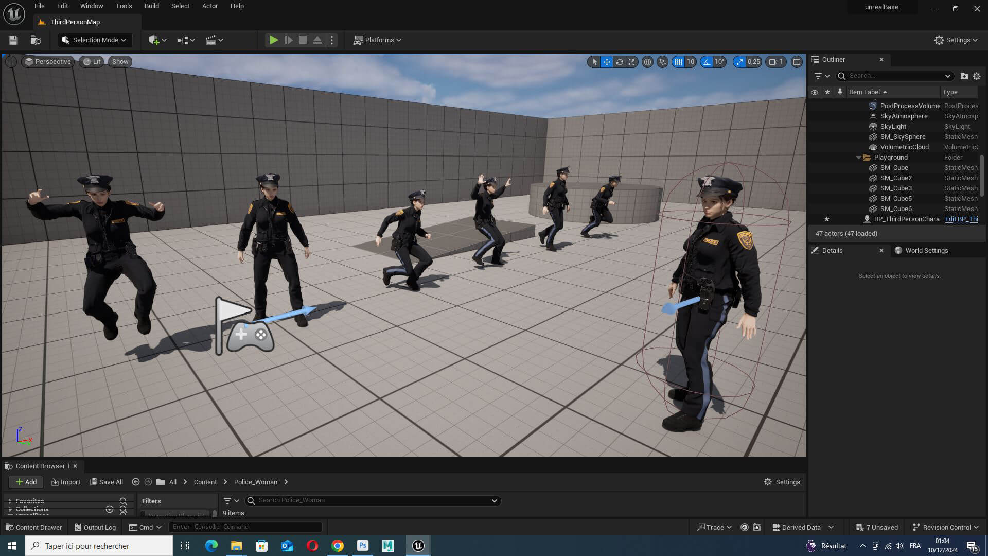 Realistic Female Police Officer - 3D Model by khaloui