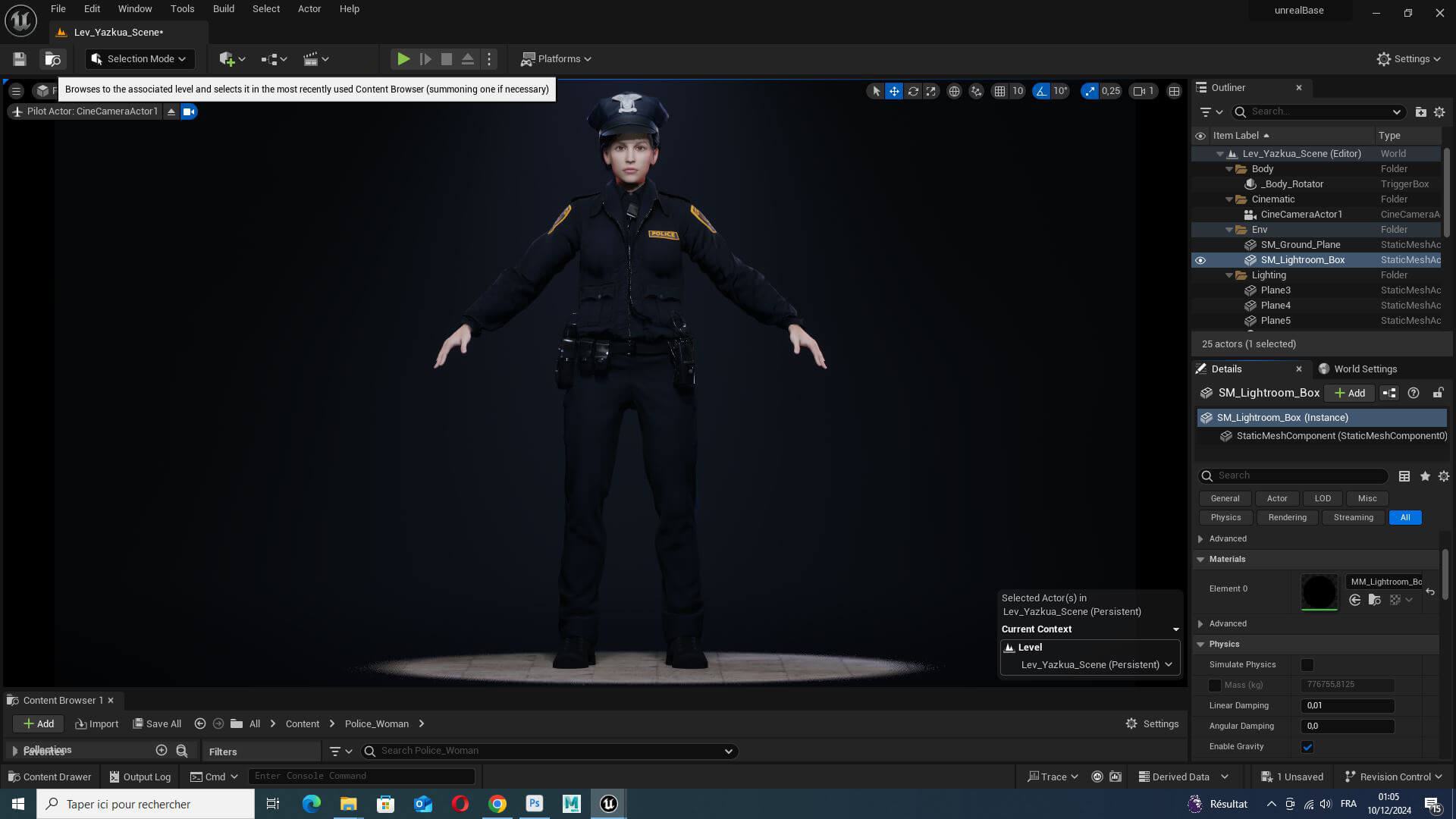 Realistic Female Police Officer - 3D Model by khaloui