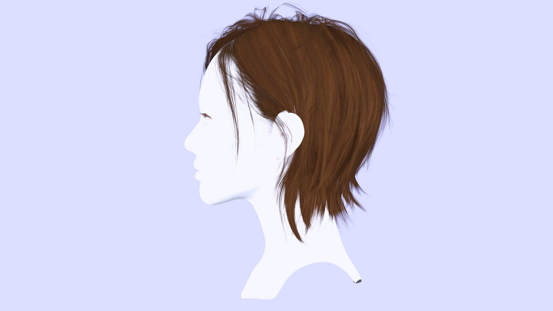 Female Short Hair - Pixie Cut 3D Model by khaloui