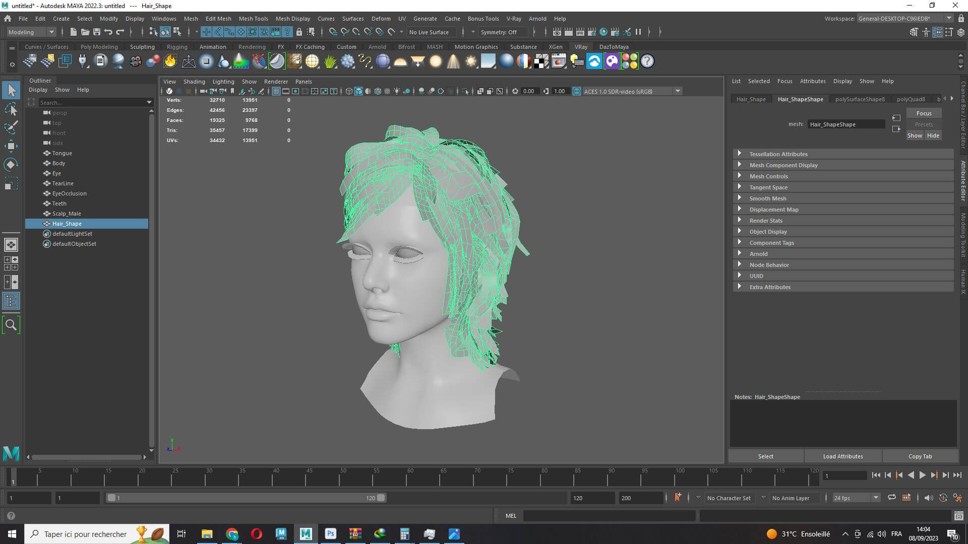 Female Short Hair - Pixie Cut 3D Model by khaloui