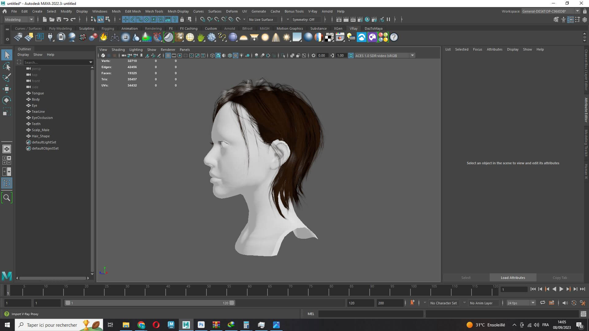 Female Short Hair - Pixie Cut 3D Model by khaloui