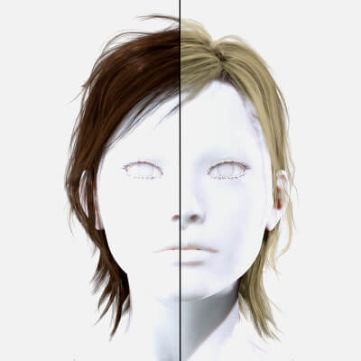 Female Short Hair - Pixie Cut 3D Model by khaloui