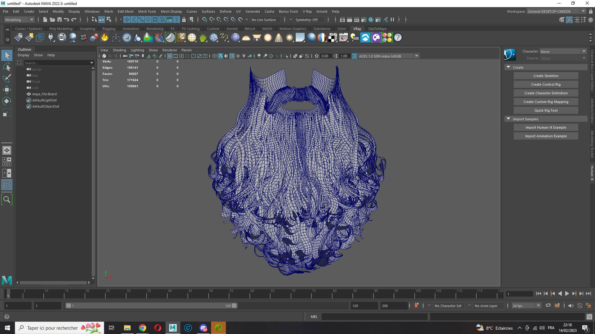 Realistic Full Beard - 3D Model by khaloui