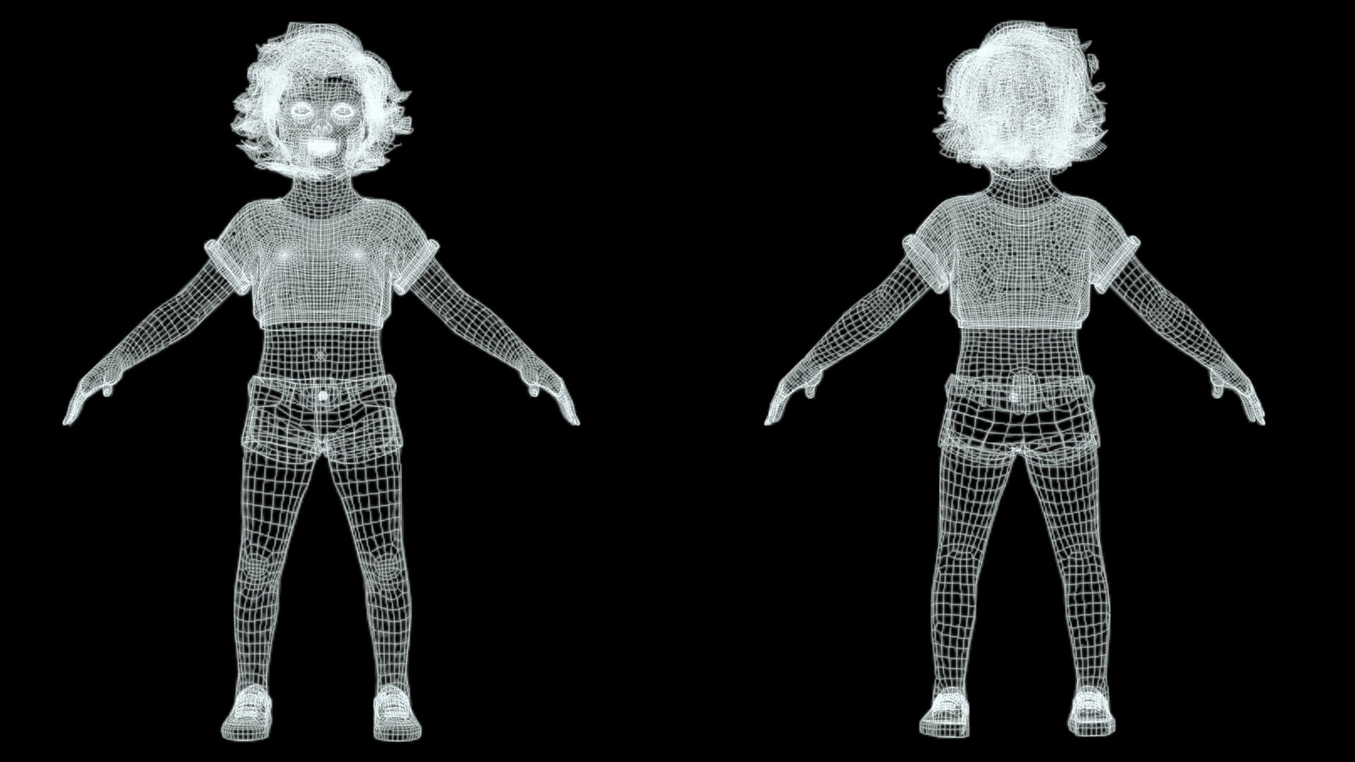 Girl - 3D Model by khaloui