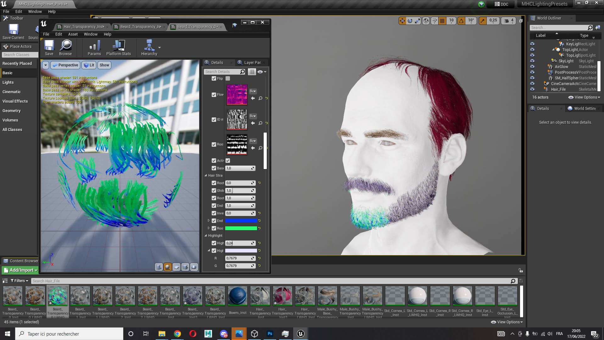 Hair Beard Brows and Mustache P5 - 3D Model by khaloui