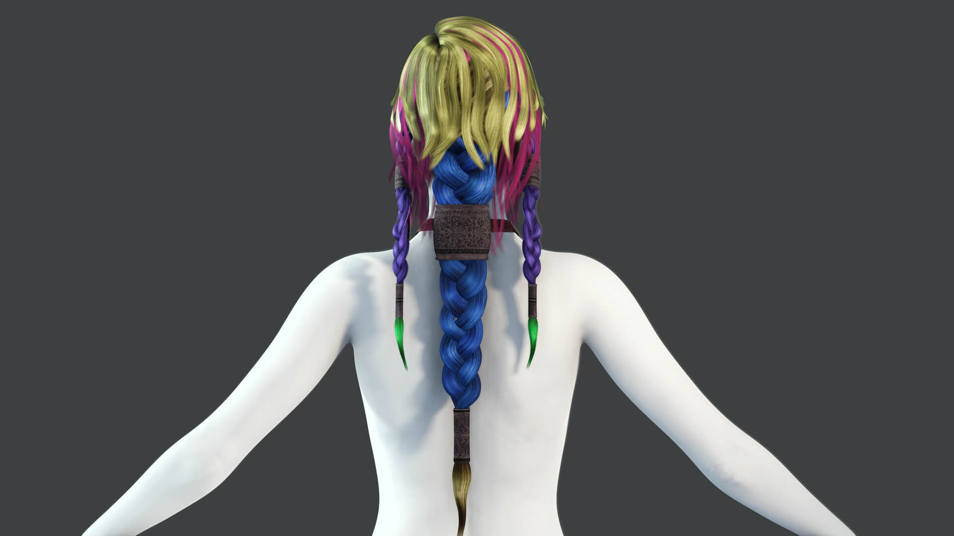 Hair Braid - Free 3D Model by khaloui