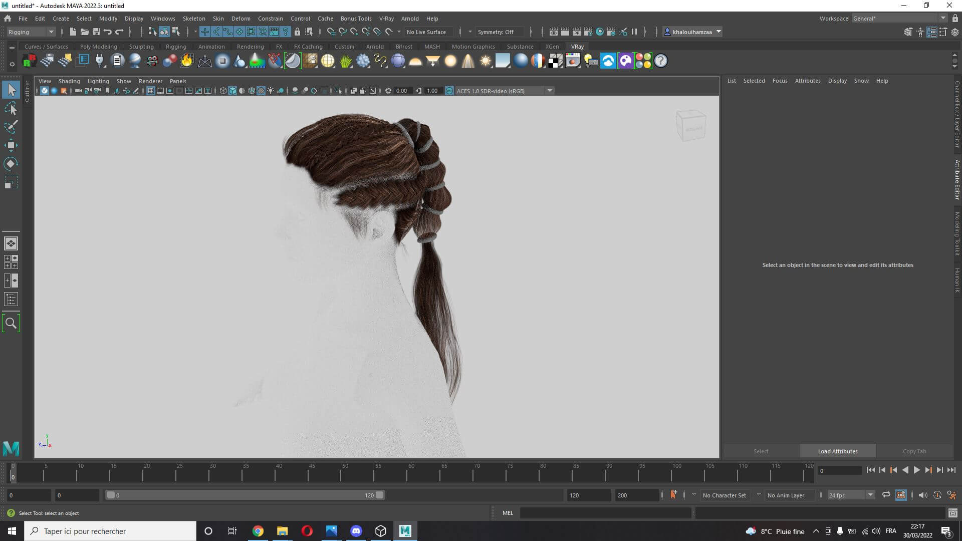 Hair Braid Viking - 3D Model by khaloui