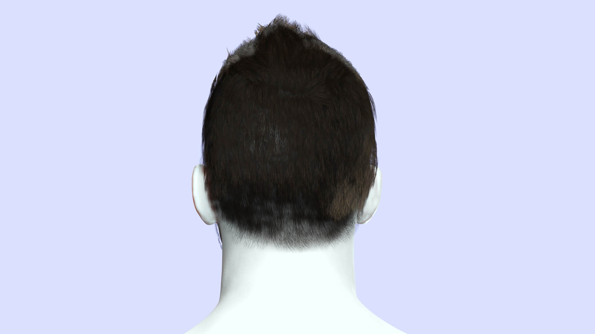 Realistic Hair - Faux Hawk Style 3D Model by khaloui