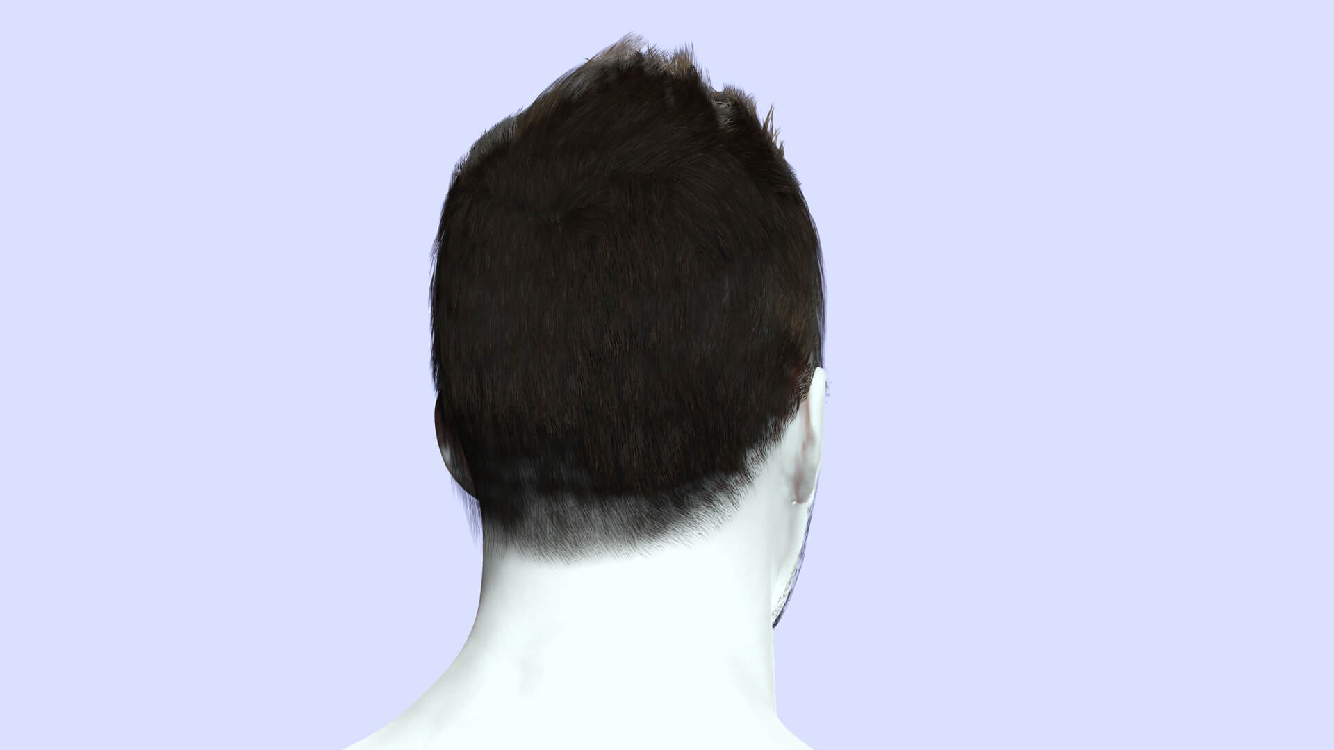 Realistic Hair - Faux Hawk Style 3D Model by khaloui