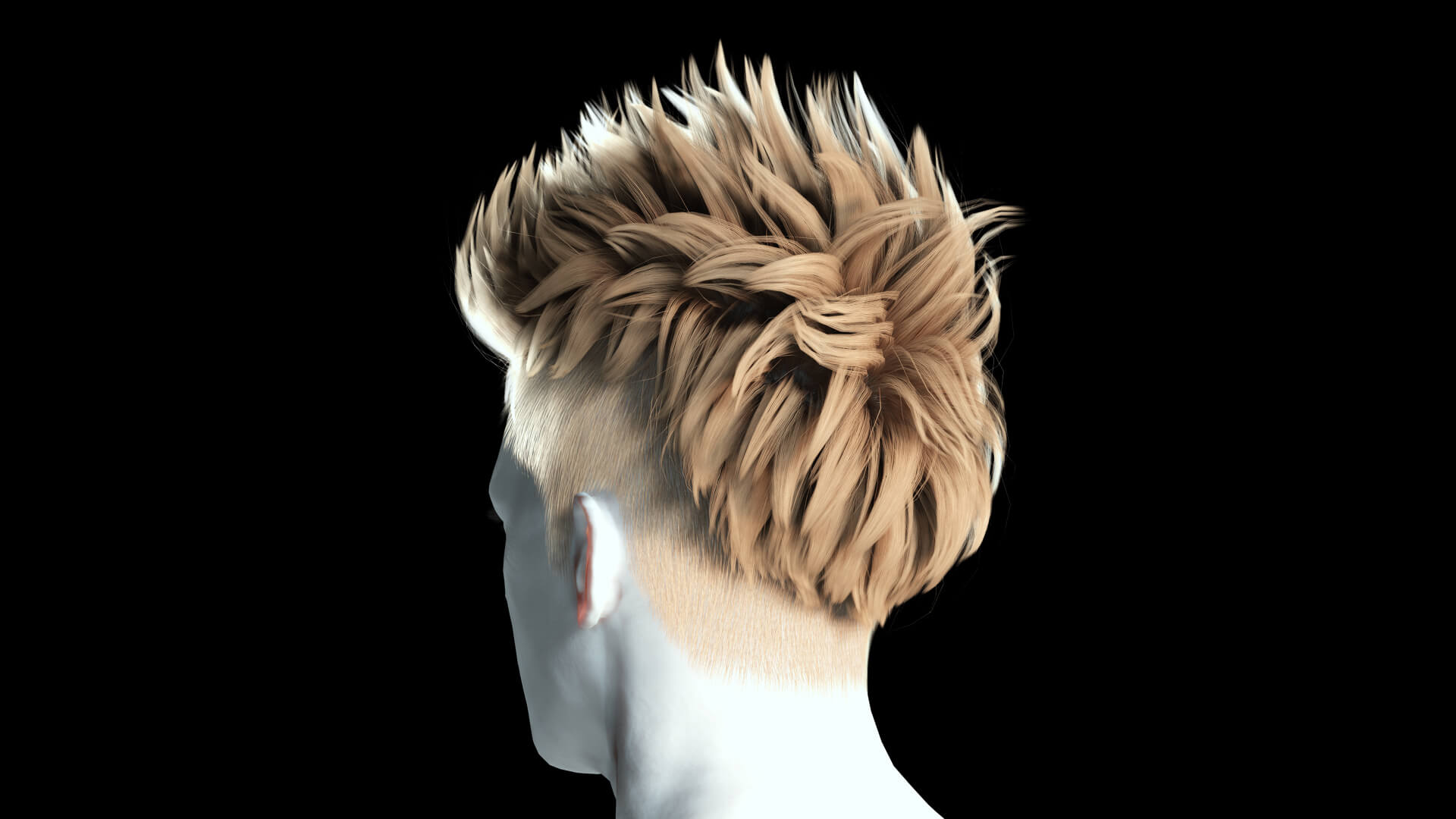 Hair Hawk Cyberpunk - 3D Model by khaloui