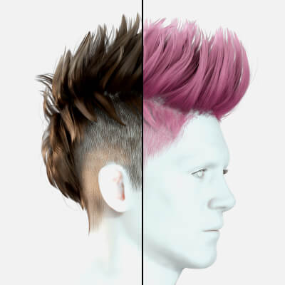 Hair Hawk Cyberpunk - 3D Model by khaloui