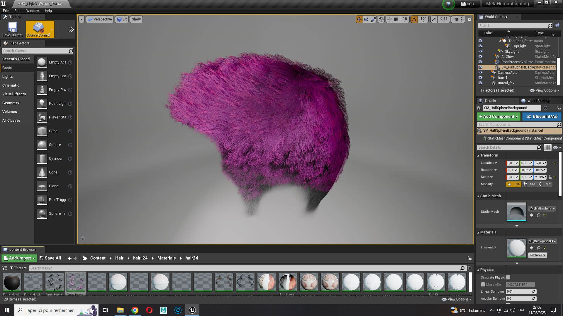 Realistic Hair Hawk - 3D Model by khaloui