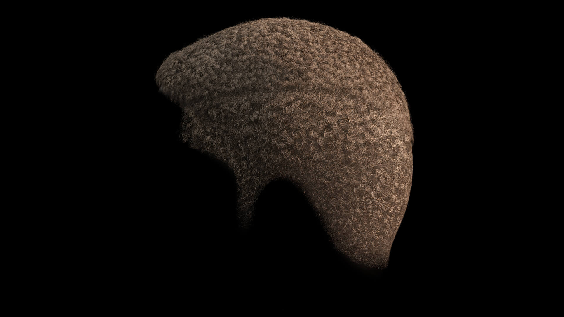 Realistic Hair Male - 3D Model by khaloui