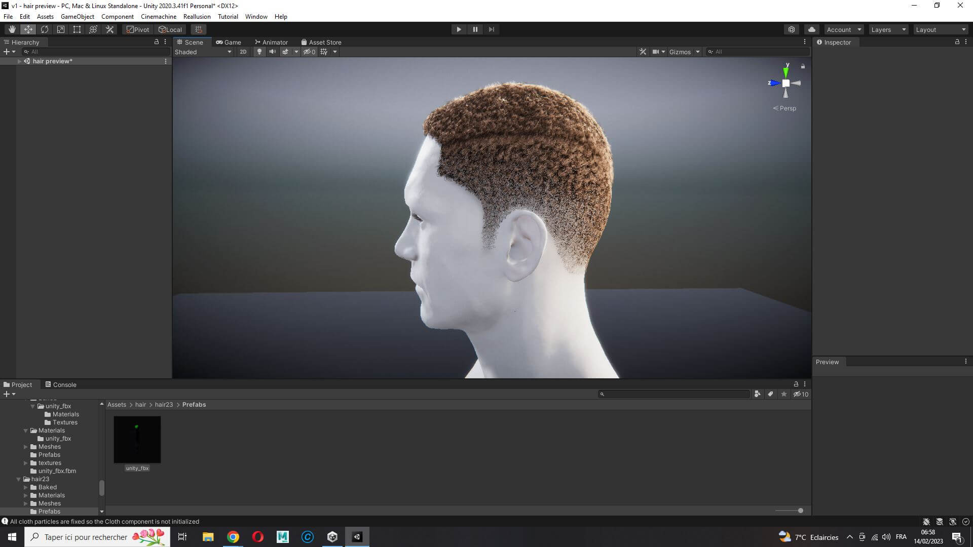 Realistic Hair Male - 3D Model by khaloui