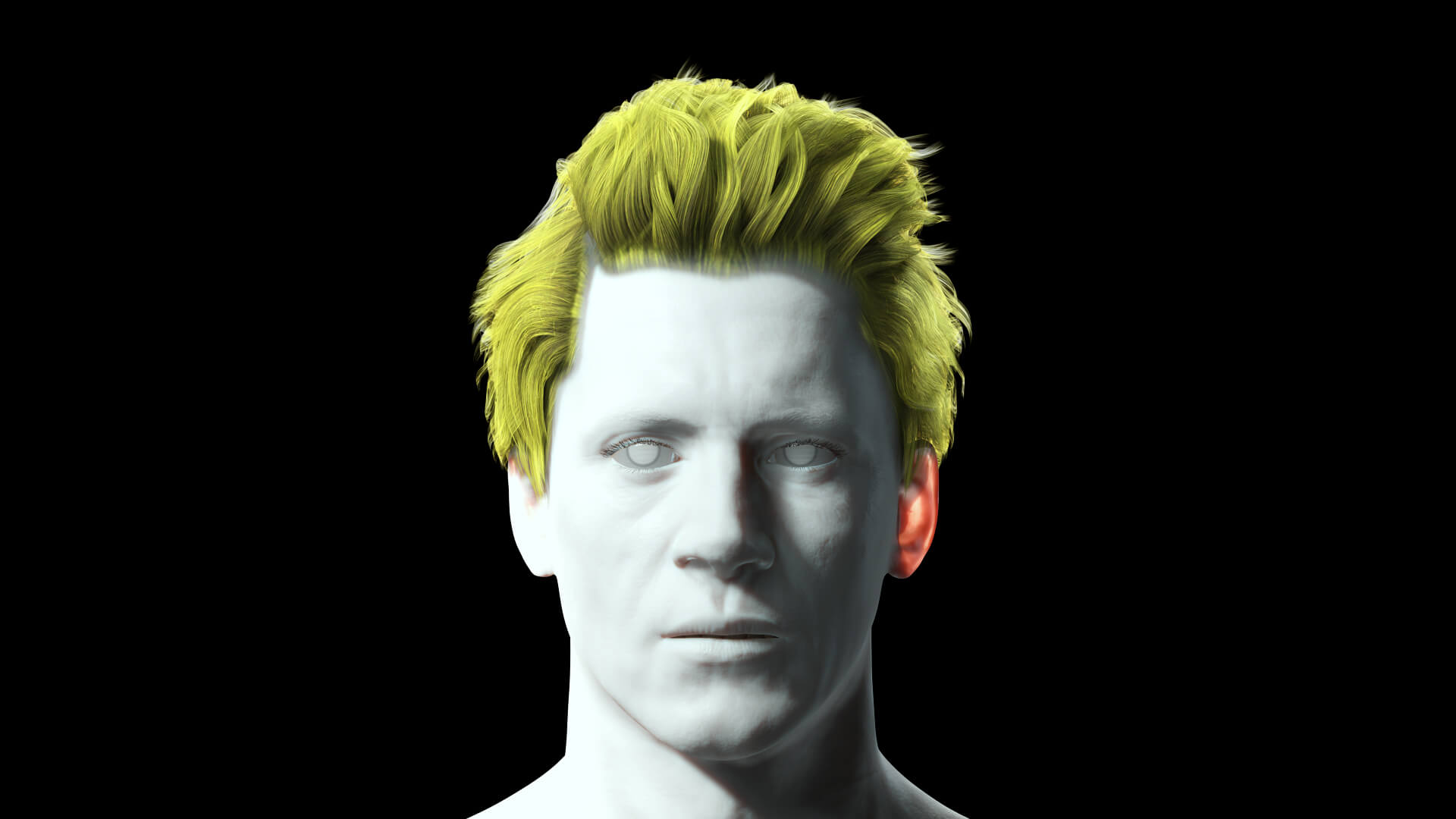 Realistic Hair Man Game Cards Low Poly - 3D Model by khaloui