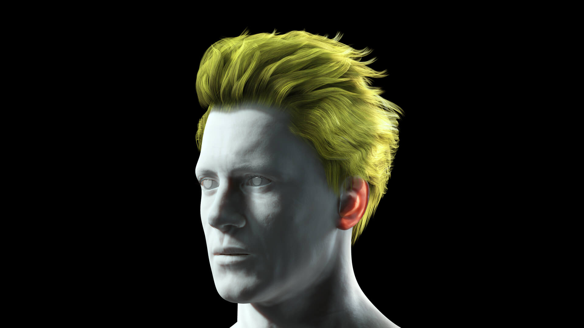 Hair Man - 3D Model by khaloui