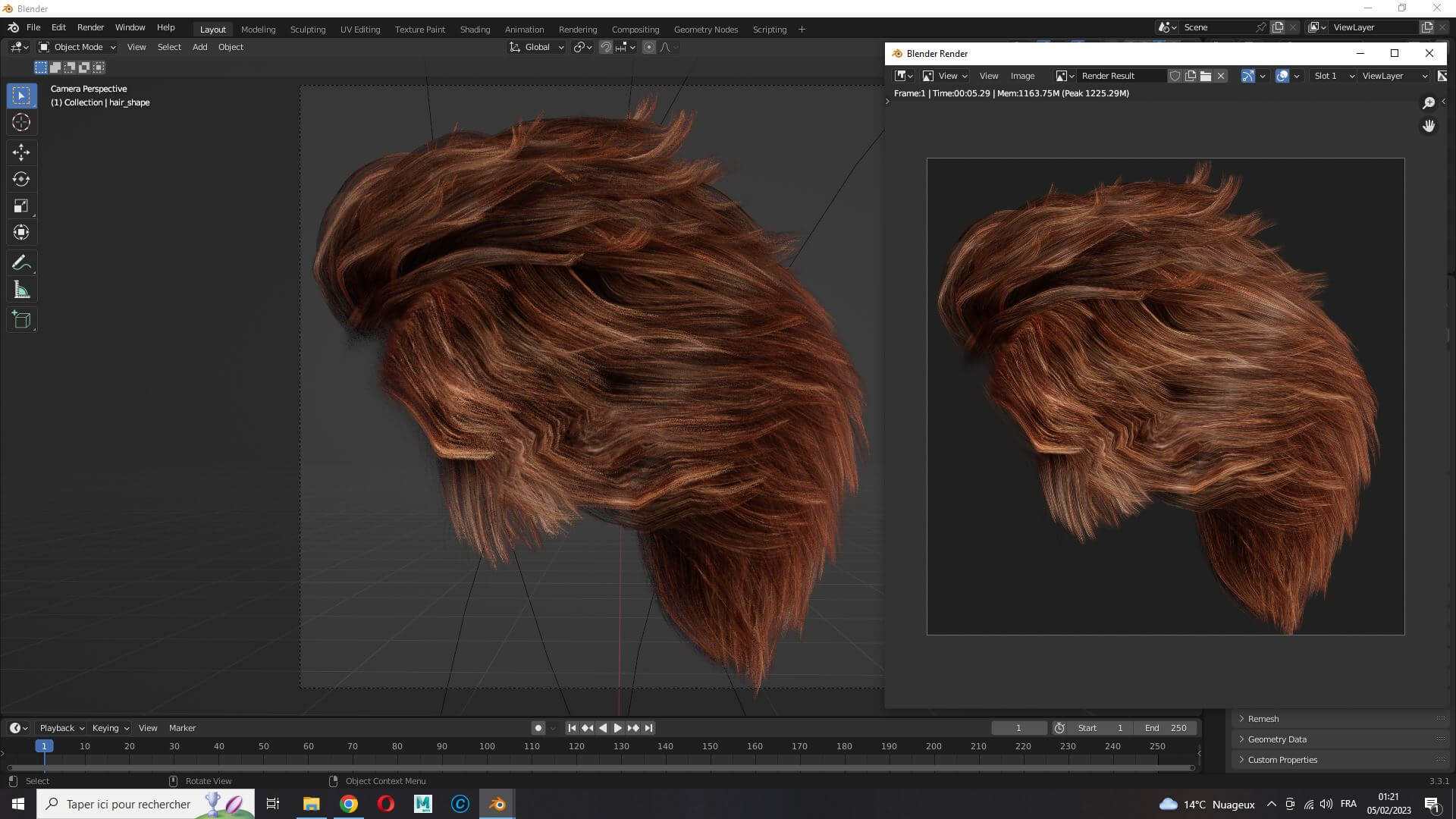 Realistic Hair Man Game Cards Low Poly - 3D Model by khaloui