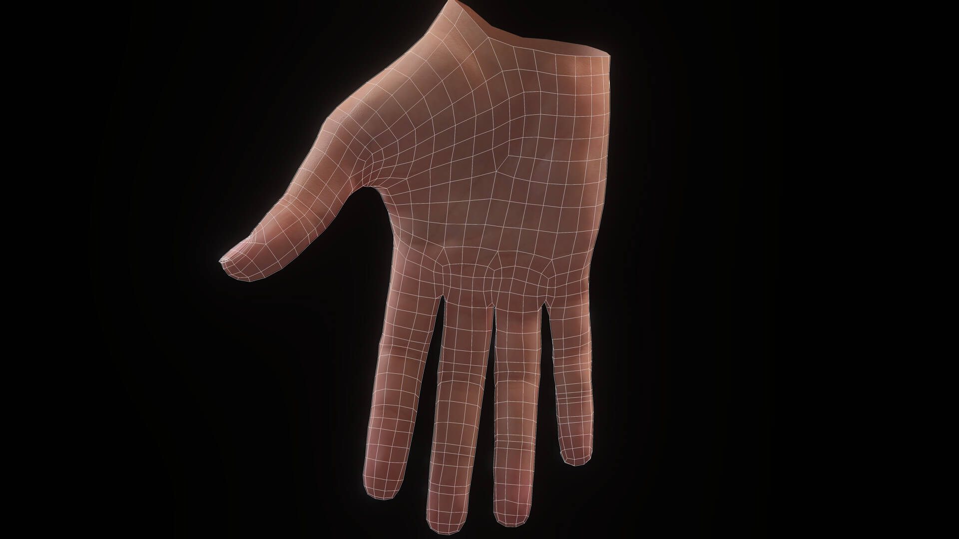 Low Poly 3d Hand Model
