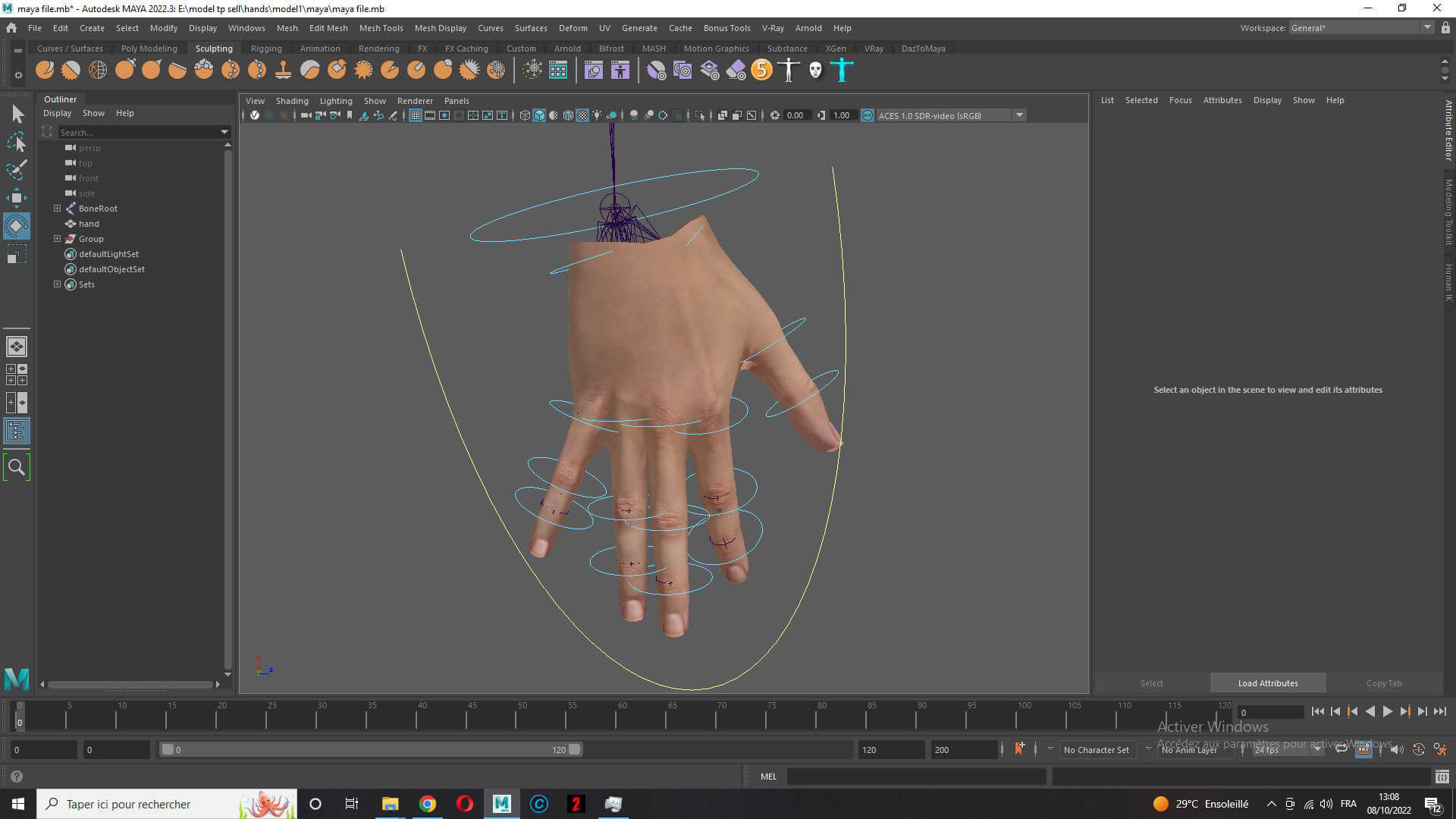 Realistic Hand VR - 3D Model by khaloui