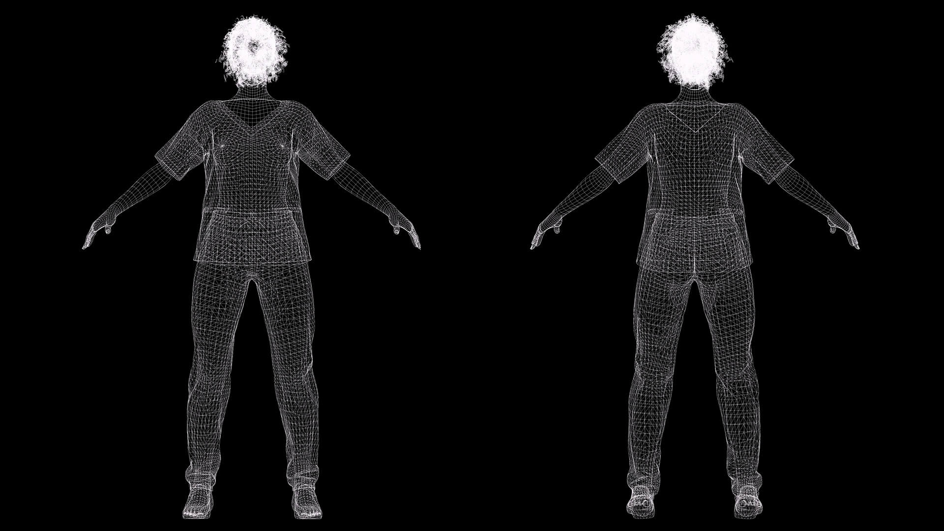 Realistic Healthcare Worker High-Quality 3D Nurse Character by khaloui