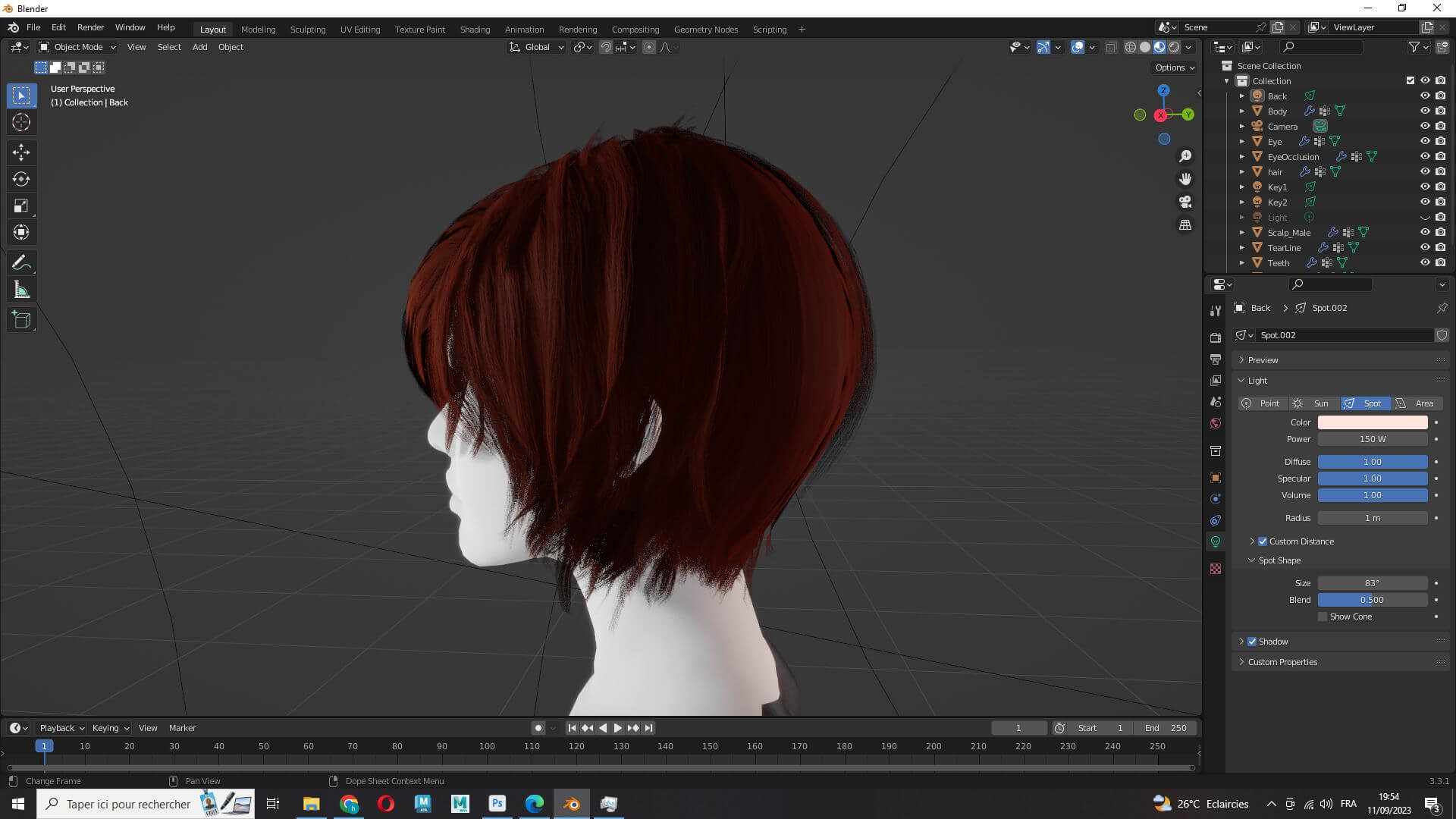 Korean Hairstyle - 3D Model by khaloui