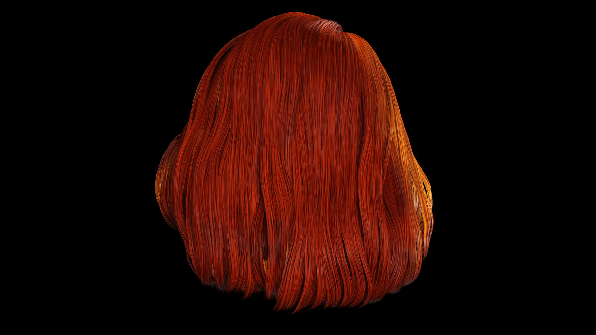 Realistic Female Hair Low Poly - 3D Model by khaloui