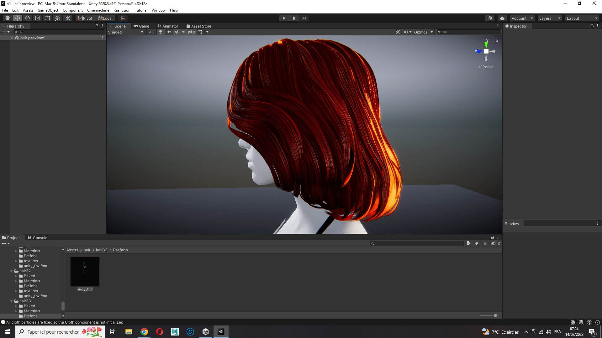 Realistic Female Hair Low Poly - 3D Model by khaloui