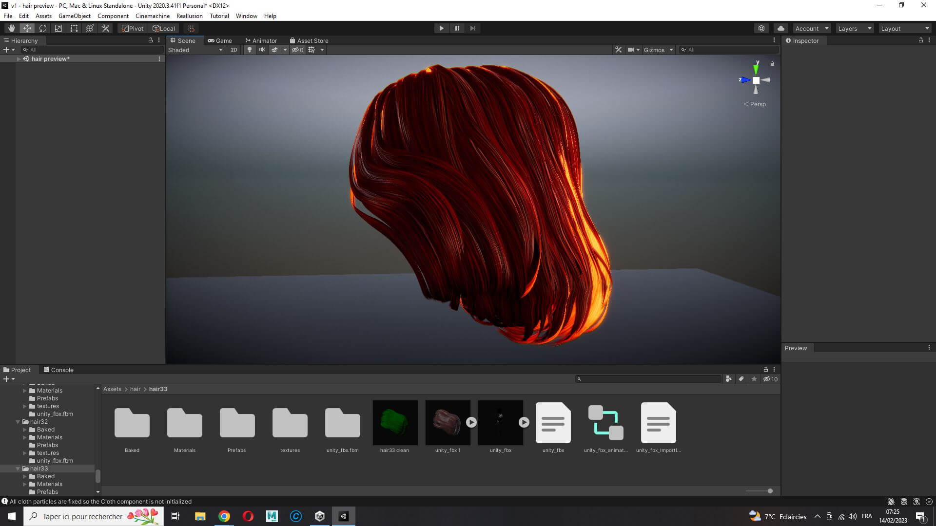 Realistic Female Hair Low Poly - 3D Model by khaloui